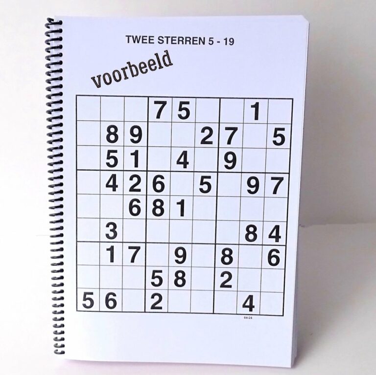 Denksport Groot Cijfer Sudoku Puzzelboek XL - 2 Of 3 Sterren